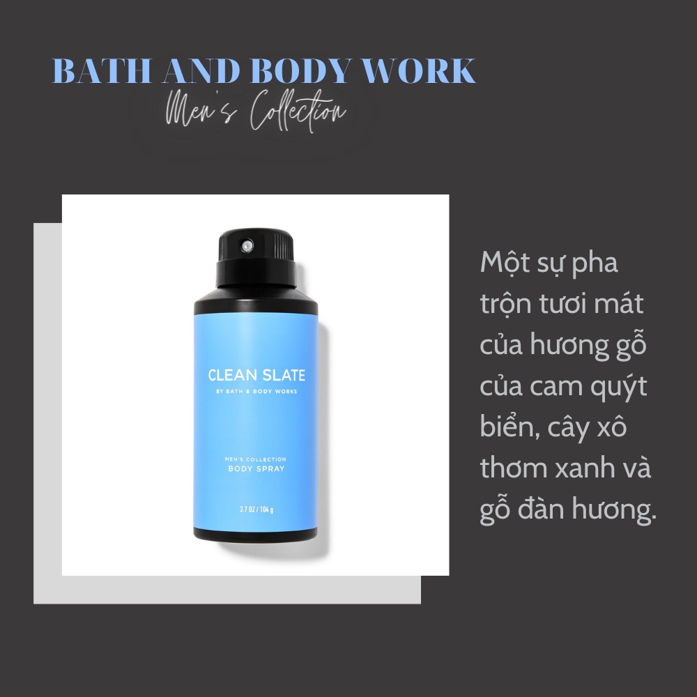 [Bill Mỹ] Xịt Thơm Toàn Thân Cho Nam Body Spray Bath and Body Works Men ...