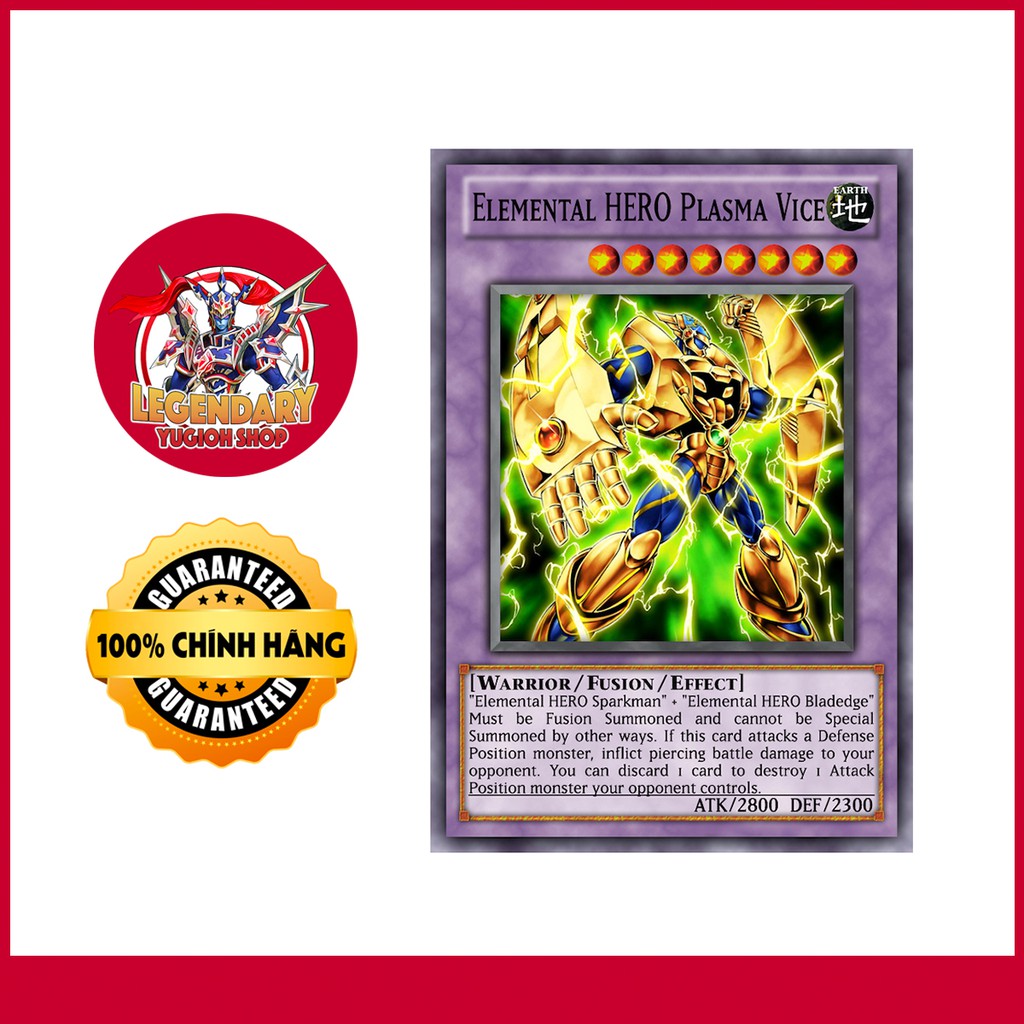 [Thẻ Bài Yugioh Chính Hãng] Elemental Hero Plasma Vice | Shopee Việt Nam