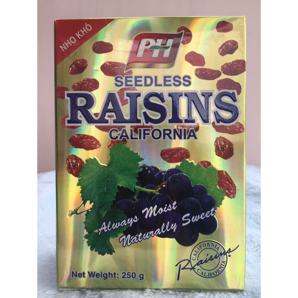 Nho Khô RAISINS Hiệu PH hộp giấy 250g | Shopee Việt Nam