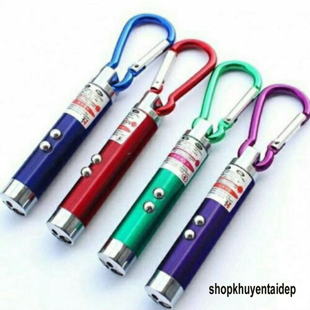 -ĐÈN PIN 4 CHỨC NĂNG (ĐÈN PIN, TIA LAZE, SOI TIỀN GIẢ, MÓC KHÓA ...