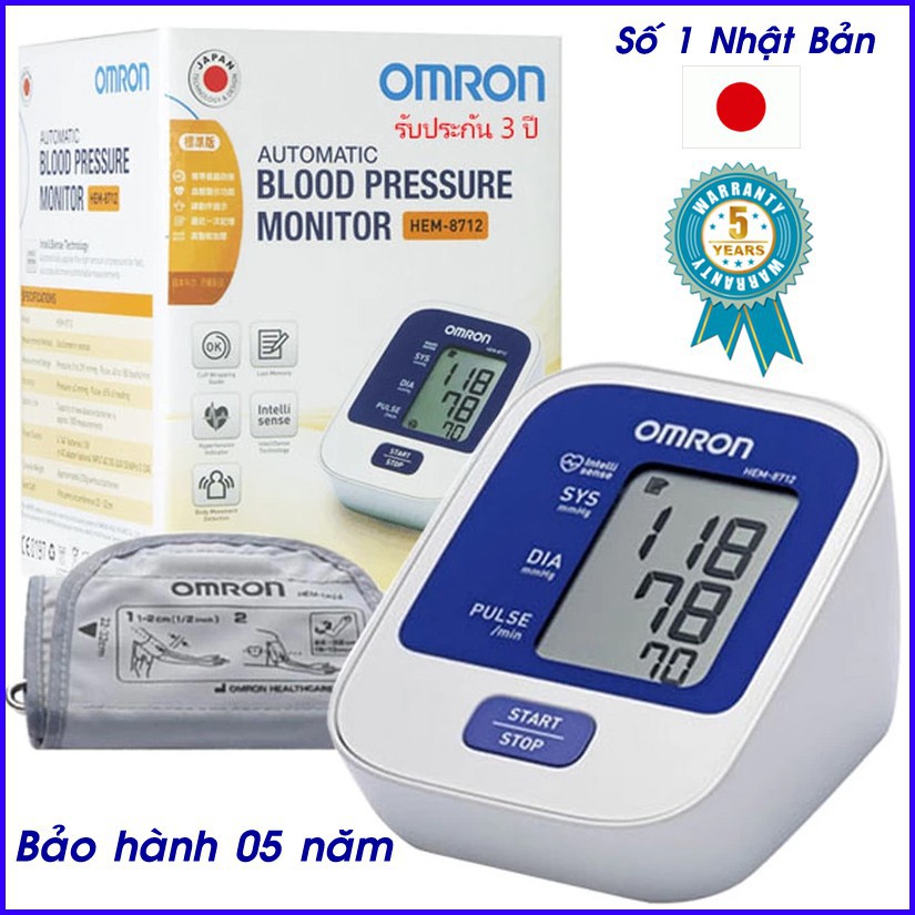 Máy đo huyết áp bắp tay Omron 8712 | Shopee Việt Nam