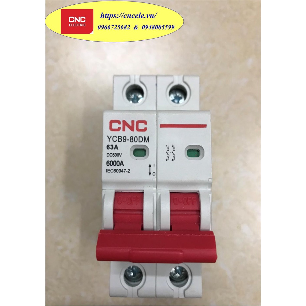 Aptomat một chiều DC loại MCB 2P - 63A; Hãng CNC, Mã YCB9-80DM | Shopee Việt Nam