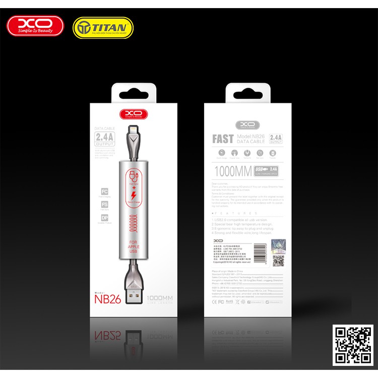 Cáp Sạc Chân Micro Bọc Sắt XO - NB26 (Bảo hành 12 tháng) | Shopee Việt Nam