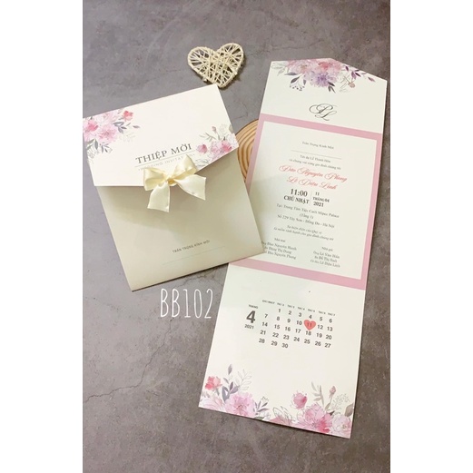 THIỆP CƯỚI BB102 | Shopee Việt Nam