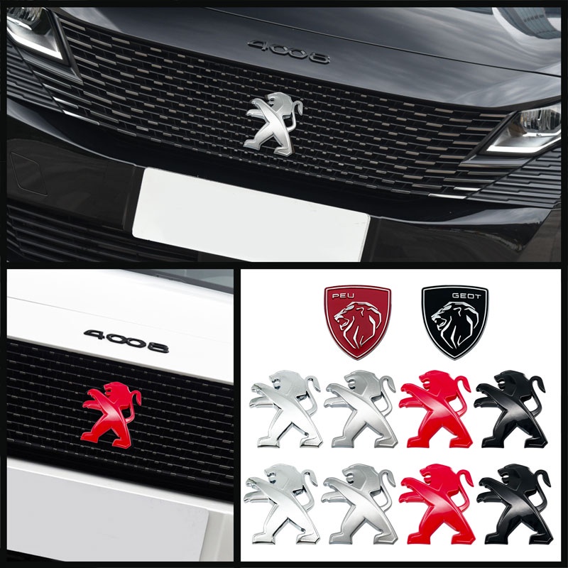 Sticker Kim Loại Dán Trang Trí Xe Hơi Peugeot 307 107 207 407 408 308 ...