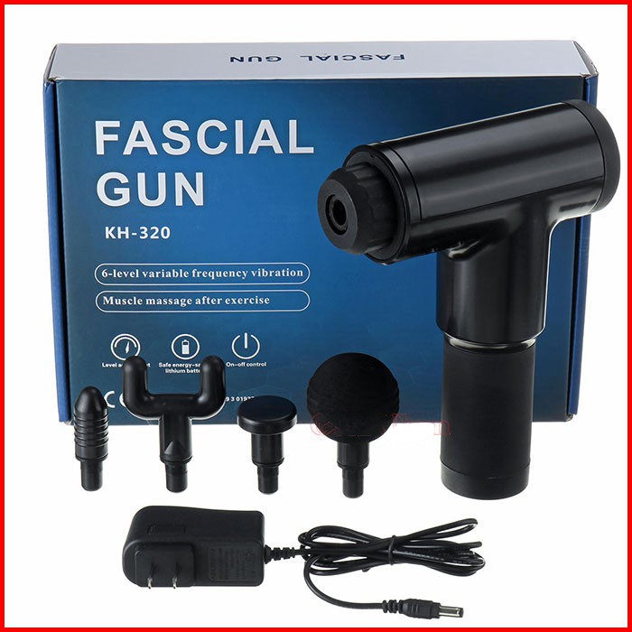 Máy mát xa gun cầm tay 4 đầu 6 chế độ tiện dụng , Súng massage cầm tay ...