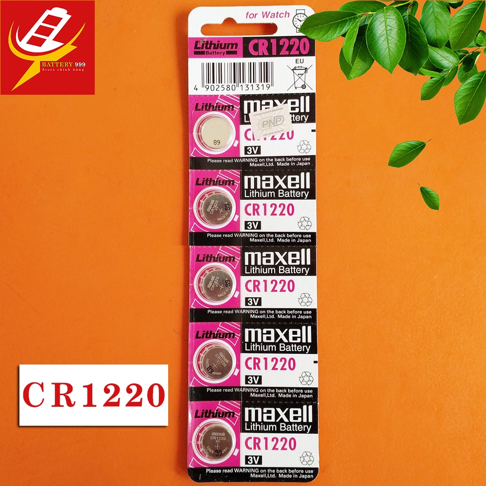 Vỉ Pin CR1220 1220 Maxell 3V Chính Hãng Japan | Shopee Việt Nam