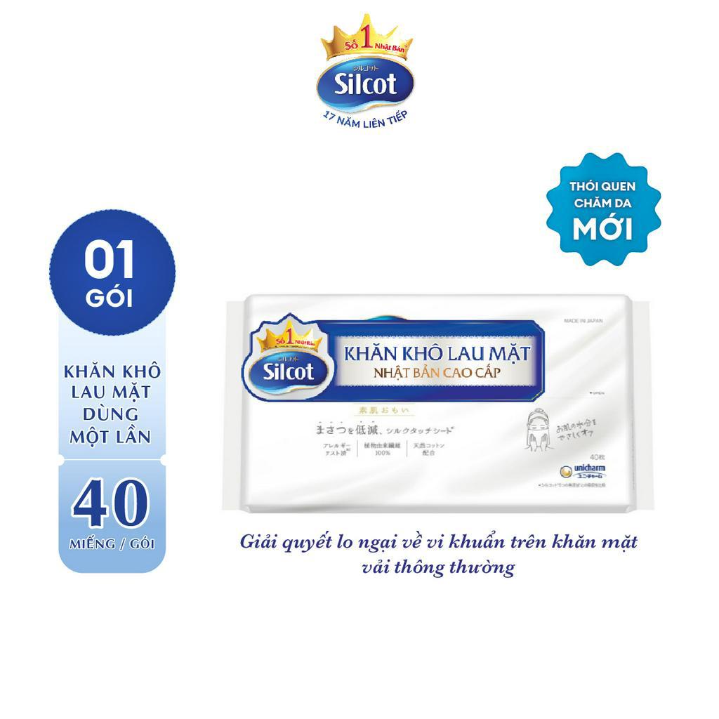 [MỚI] Khăn khô lau mặt Silcot 40 miếng | Shopee Việt Nam