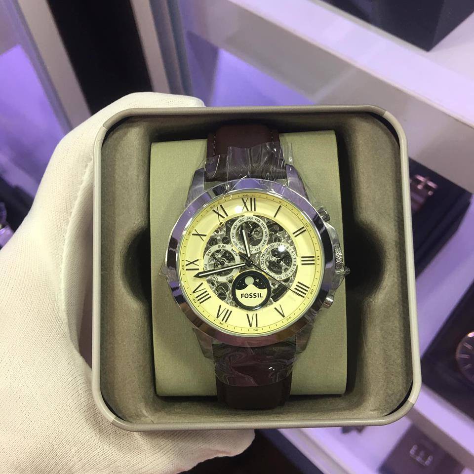 Đồng Hồ Nam Fossil Grant White Dial Brown Leather ME3027 | Shopee Việt Nam