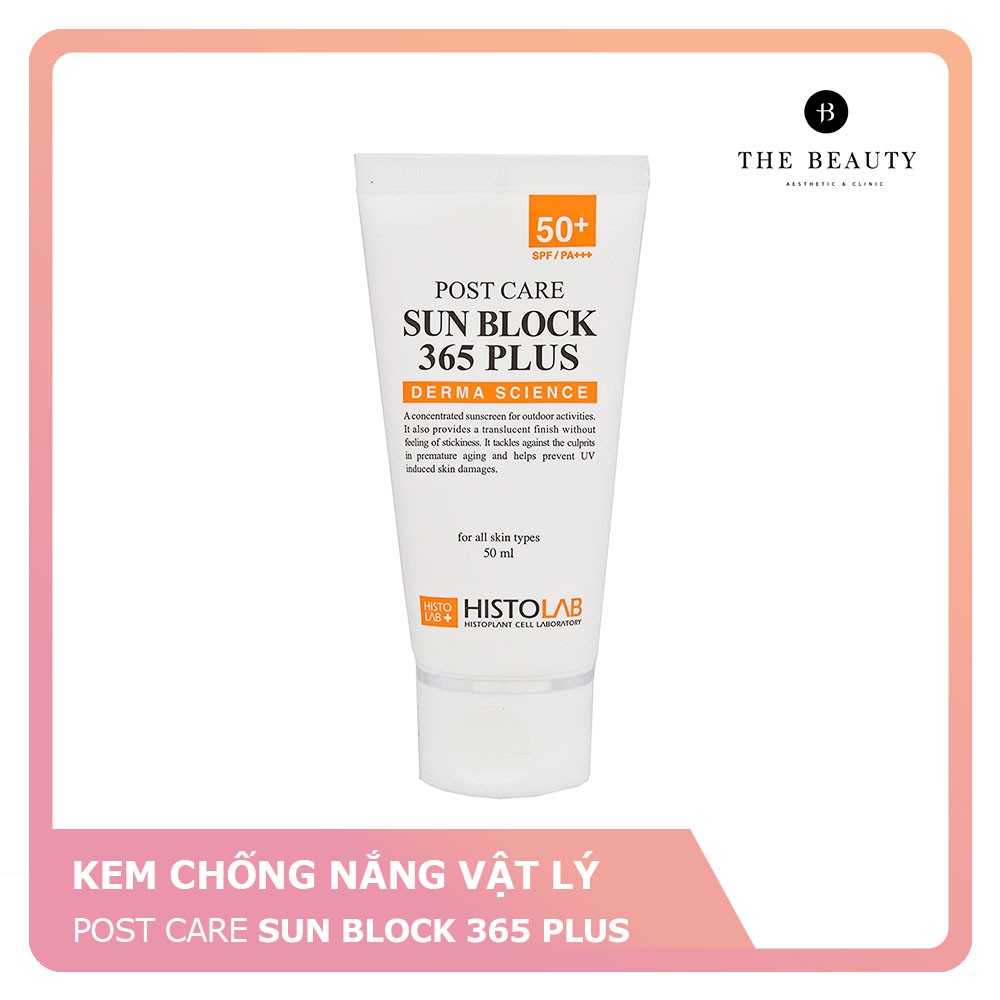 KEM CHỐNG NẮNG VẬT LÝ Histolab Post care Sun Block 365 Plus 50ml | Shopee Việt Nam