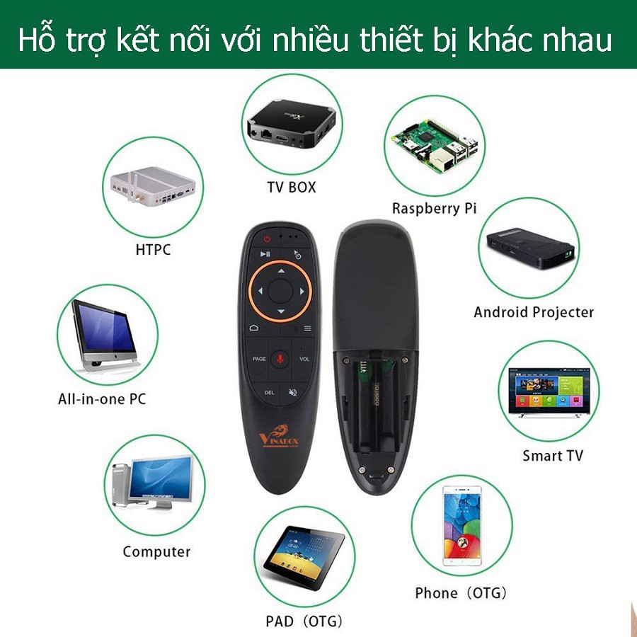 Remote Vinabox Điều Khiển Giọng Nói KM680V - Tích Hợp Mic Siêu Nhạy ...