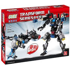 Lắp ráp xếp hình Lego Transformers GUDI 8712 Robot Biến Hình Khủng Long ...