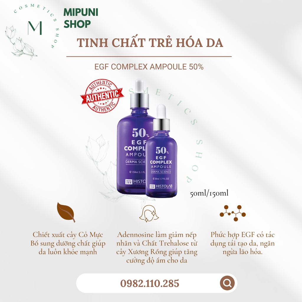 [CHÍNH HÃNG] TINH CHẤT TRẺ HÓA DA - EGF COMPLEX AMPOULE 50% | Shopee Việt Nam