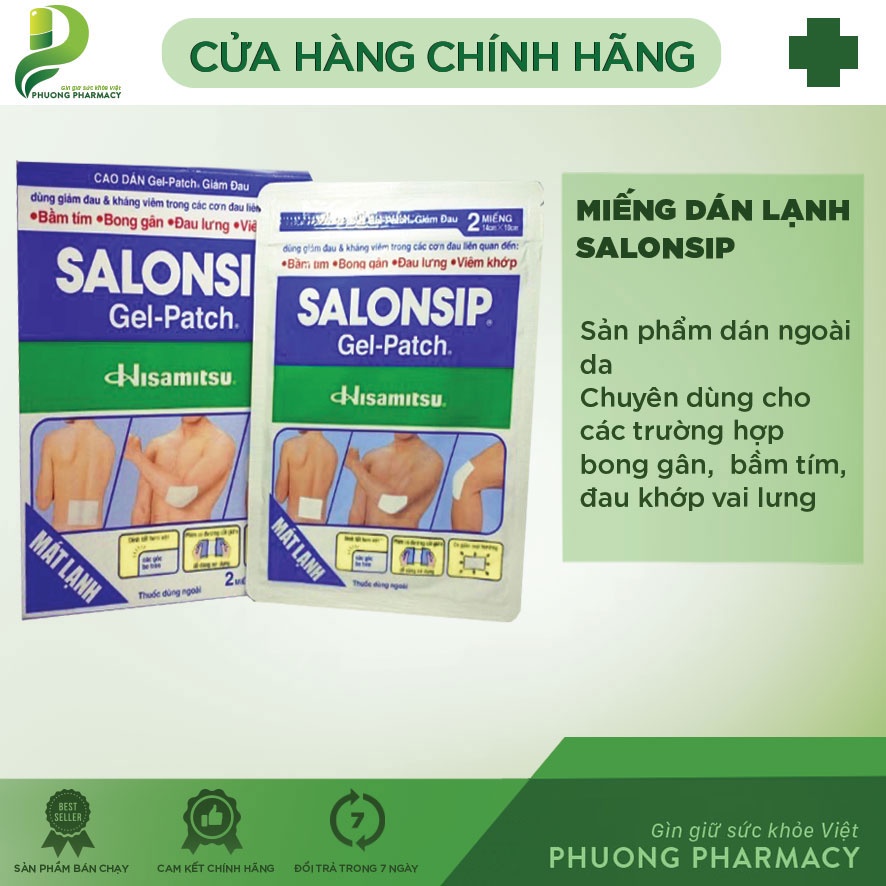 Salonsip Gel-Patch - Cao dán giảm đau Salonsip (3 miếng 14x10cm ...