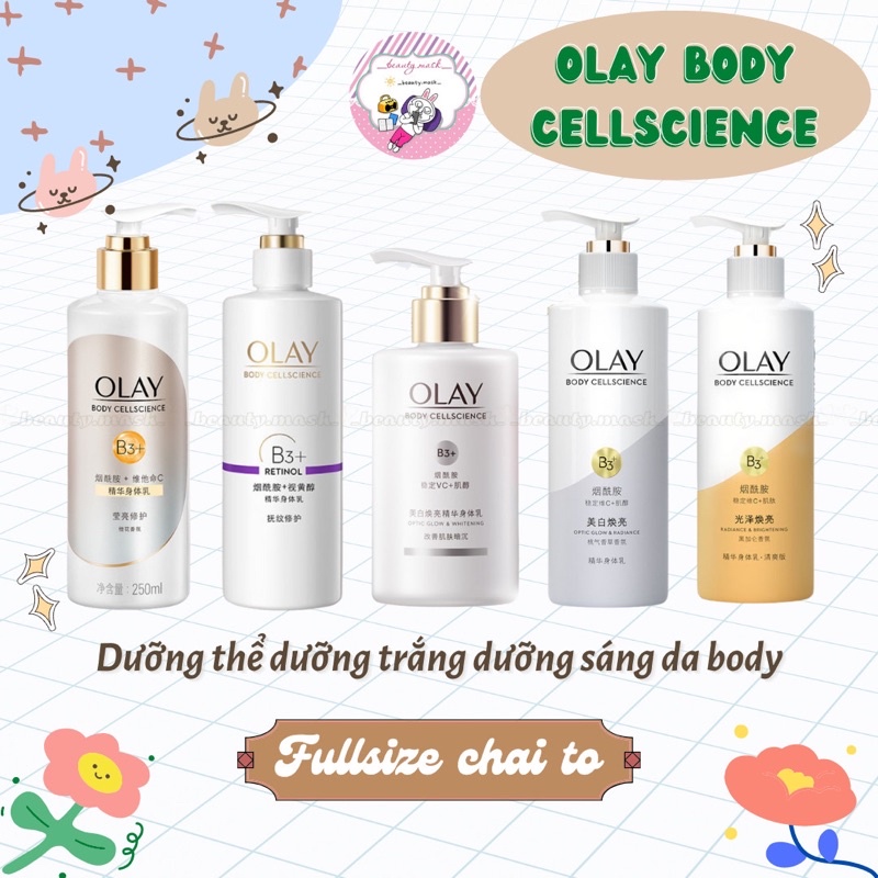 Dưỡng thể body Olay B3+ dưỡng trắng sáng dưỡng ẩm da | Shopee Việt Nam
