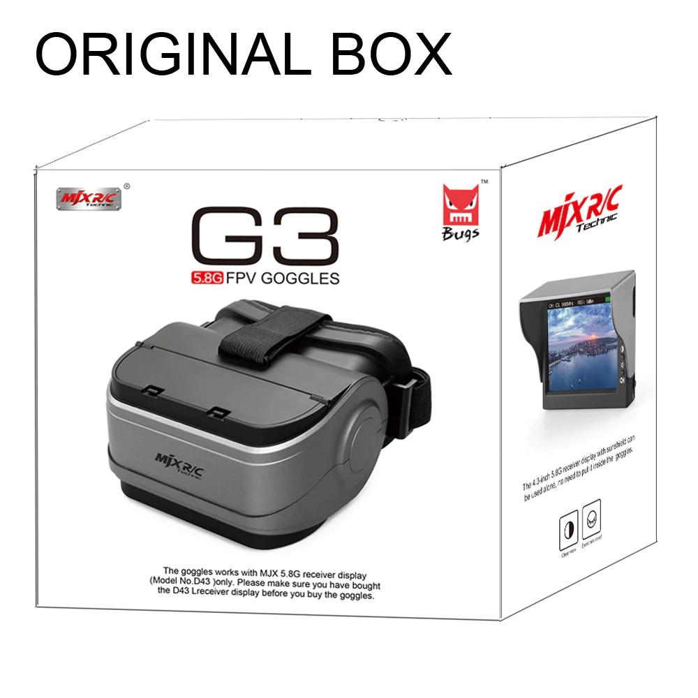 MJX G3 FPV Goggles 5,8 GHz VR Kính D43 cho bugs 6, Bugs 3 | Shopee Việt Nam