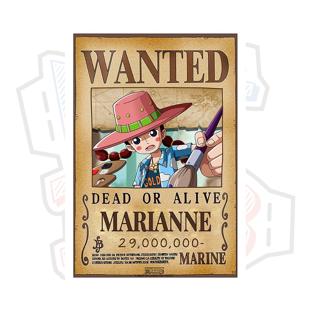 Poster truy nã Marianne (Miss Goldenweek) - One Piece | Shopee Việt Nam
