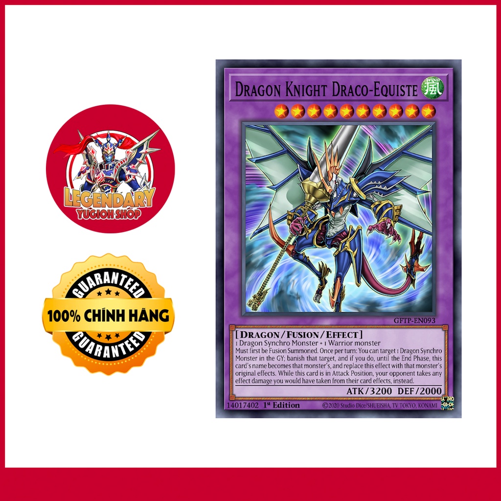 [Thẻ Bài Yugioh Chính Hãng] Dragon Knight Draco-Equiste | Shopee Việt Nam