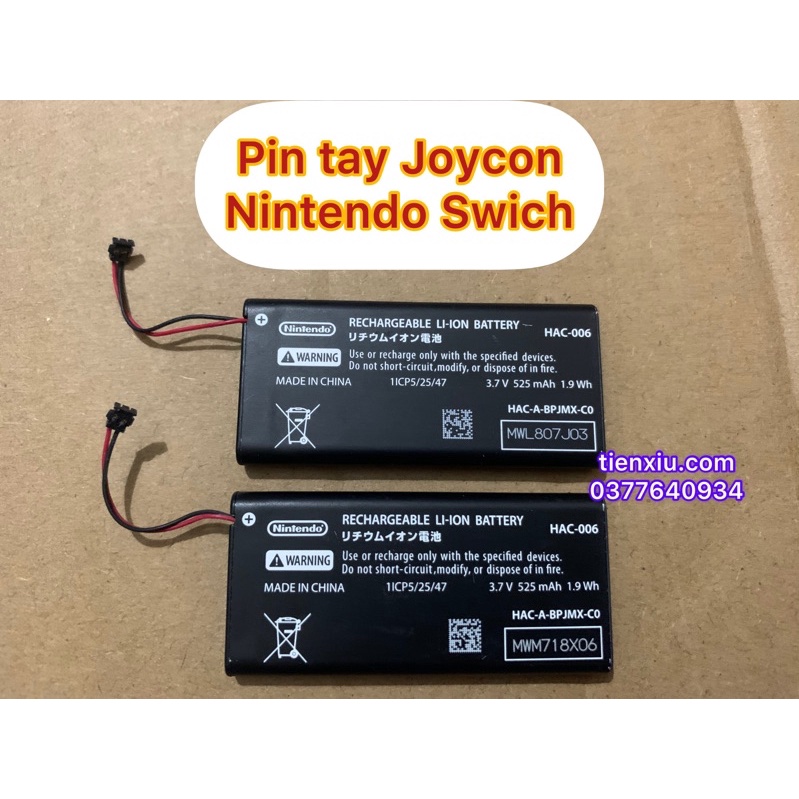 01 Viên Pin xịn bóc tay cầm Joycon Nintendo Switch pin tay nintendo ...
