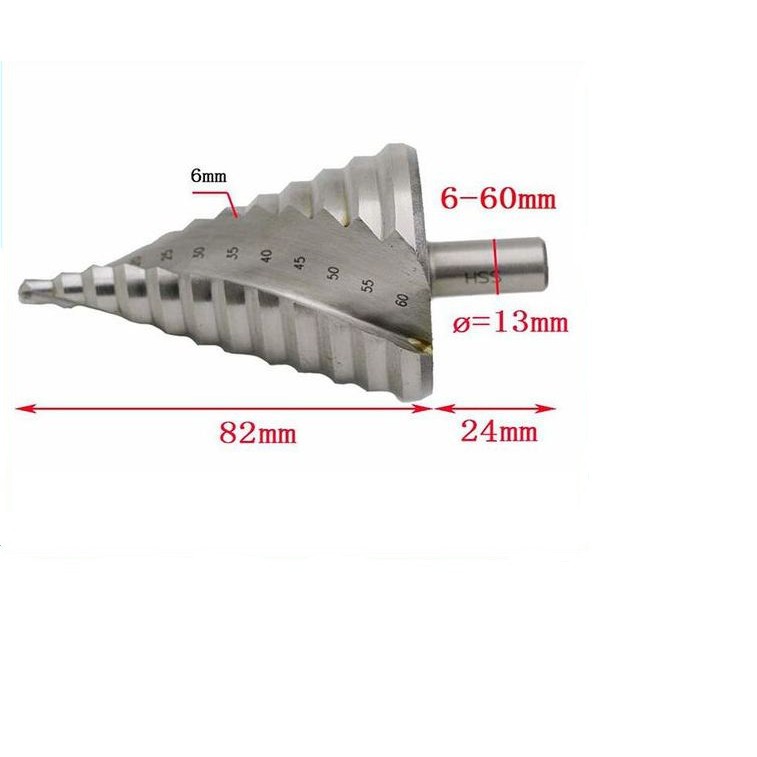 Mũi khoan bước thép Hss 4241 từ 6 đến 60mm | Shopee Việt Nam