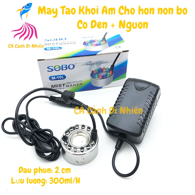 Máy tạo khói ẩm 1 đầu SOBO M-10L cho hòn non bộ, hồ cá bán cạn + Nguồn ...