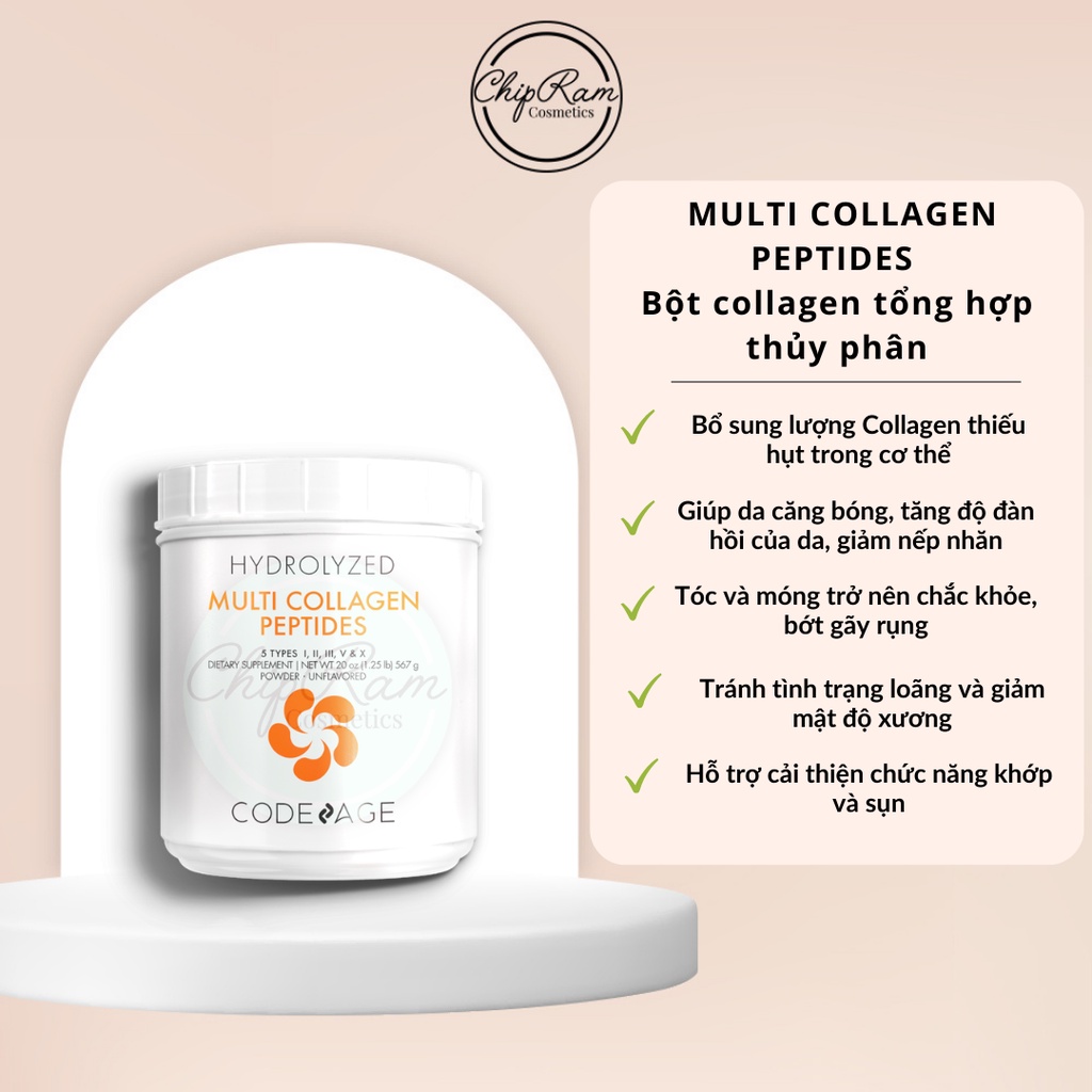 HYDROLYZED MULTI COLLAGEN PEPTIDE CODE AGE GIÚP TRẺ HÓA DA 567G (HÀNG ...