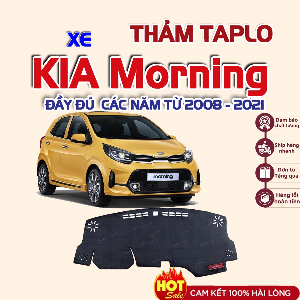Thảm Taplo Kia Morning 2019,2020,2018,2017,2016,2015,2007 đến 2014 - Thảm Taplo Lông Cừu Nhập ...