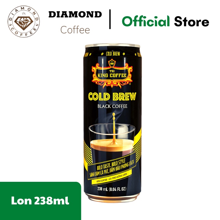 Cà Phê Lon Uống Liền KING COFFEE COLD BREW BLACK - Lon 238 mL | Shopee ...