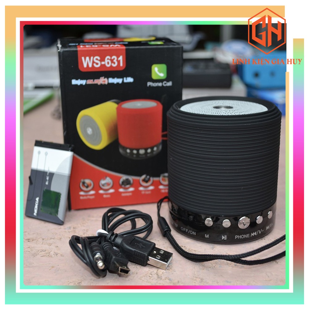 Loa bluetooth Wster WS-631 với hiệu ứng âm thanh bass ấm cho ra chất ...