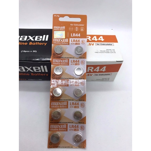 Pin cúc áo 1.5V MAXELL LR44, A76, AG13 Alkaline dùng cho Đồng hồ, máy ...