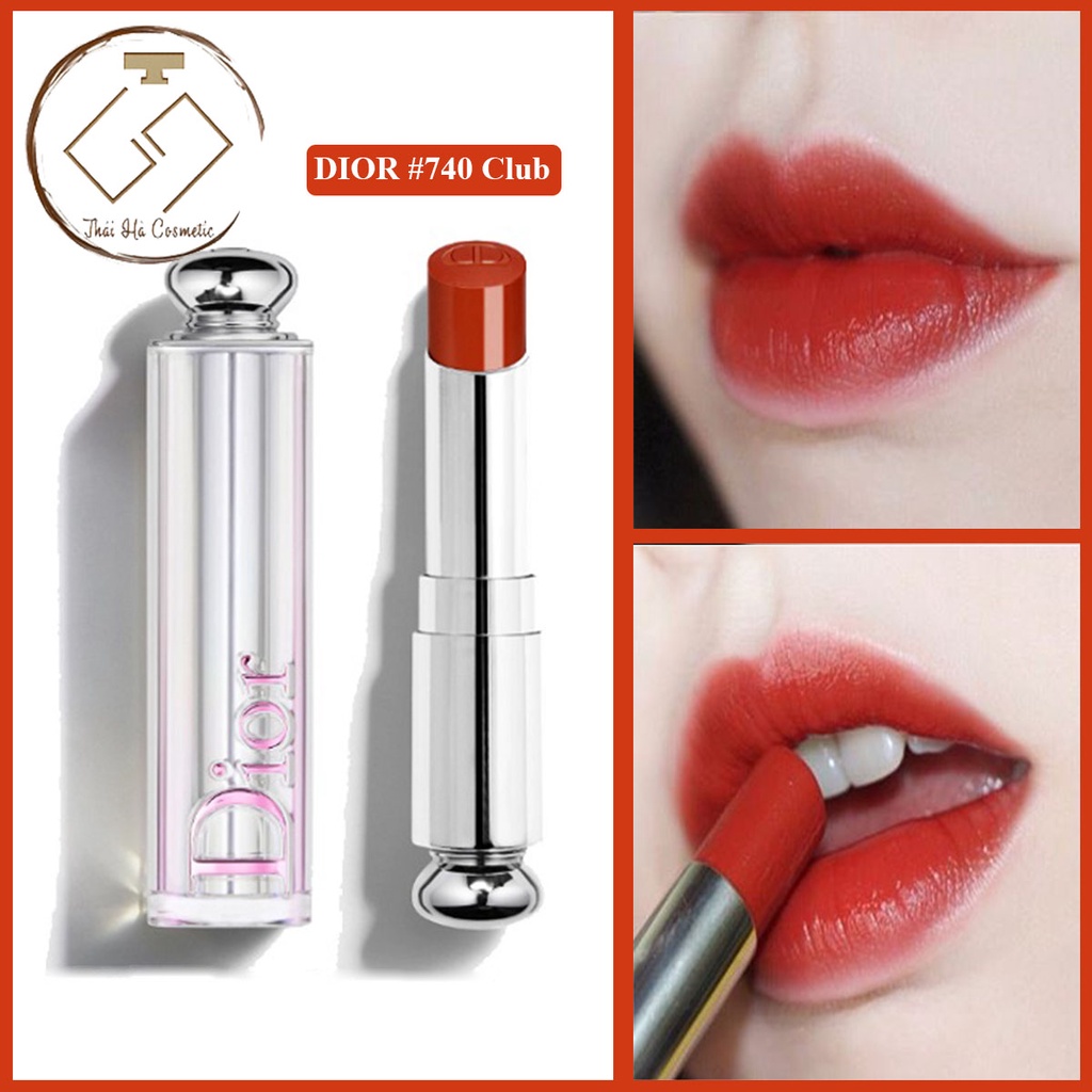 Son Dior 740 Club Màu Đỏ Gạch Dior Addict Stellar Shine | Shopee Việt Nam