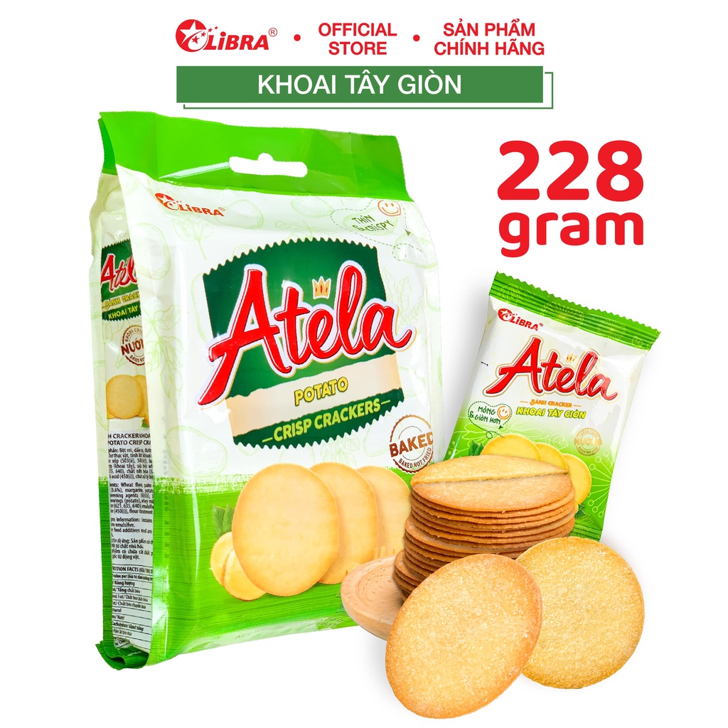 Bánh khoai tây cracker LIBRA đồ ăn vặt dinh dưỡng snack potato mặn giòn ...