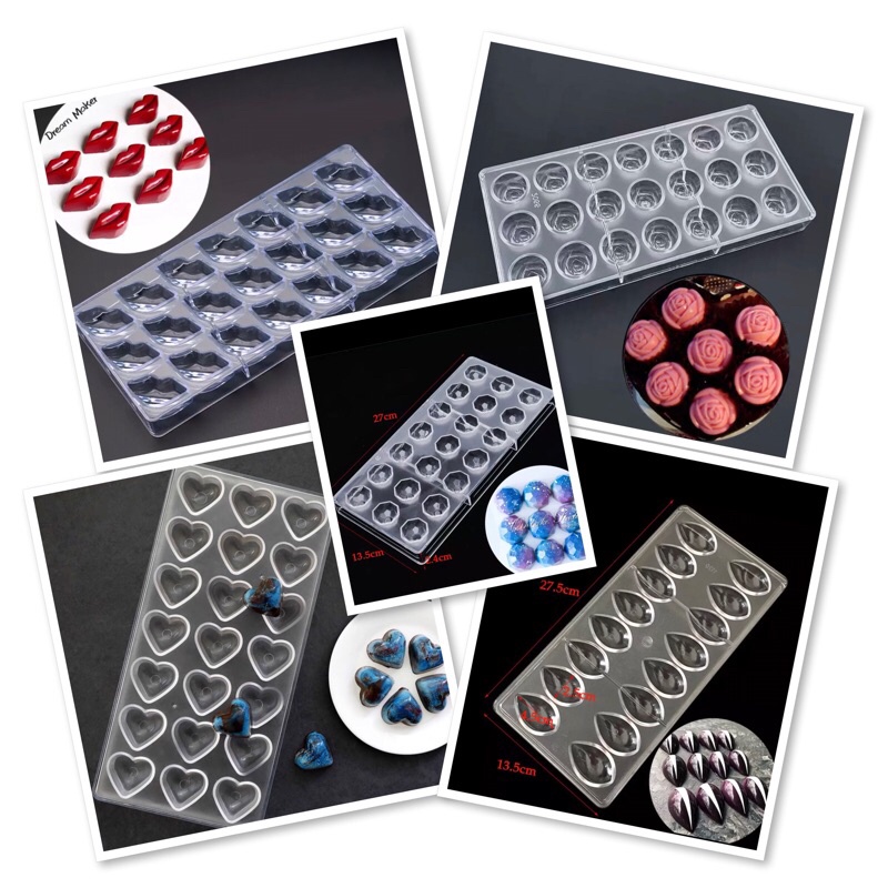 Khuôn nhựa cứng/mica làm thạch socola bon bon... | Shopee Việt Nam