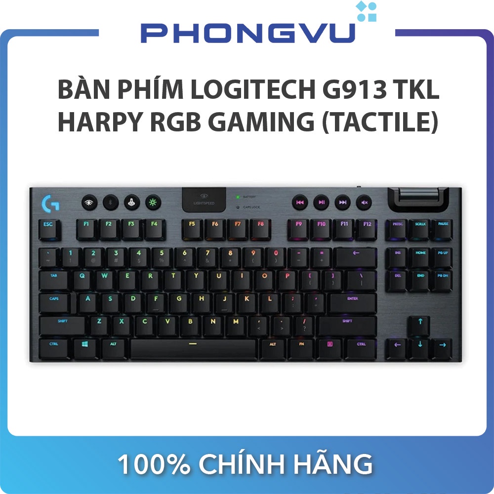 Bàn phím Logitech G913 TKL HARPY RGB Gaming - Bảo hành 24 tháng | Shopee Việt Nam