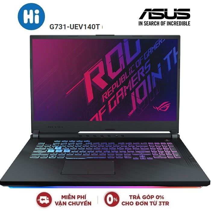 Laptop ASUS ROG Strix G G731-UEV140T i7-9750H | 8GB | 512GB | GeForce ...