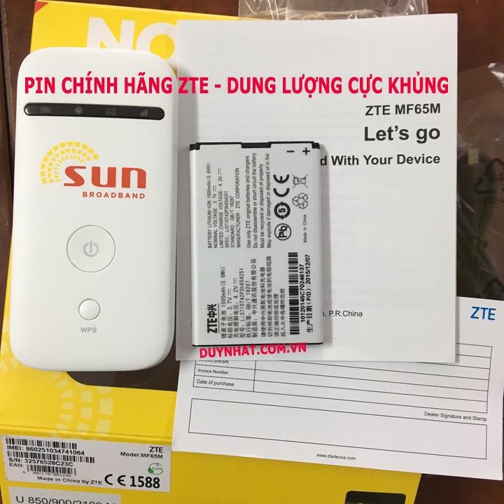 PIN CỦA CỤC PHÁT WIFI ZTE MF65 - PIN DUNG LƯỢNG CAO, AN TOÀN | Shopee Việt Nam