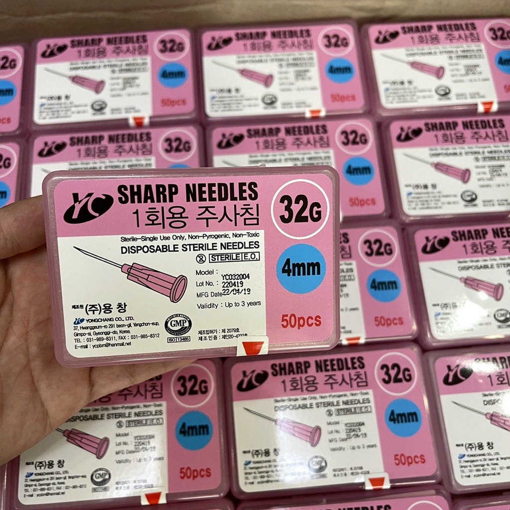 Sharp Needles - Hộp 50 Đầu kim tiêm meso 27G 30G 31G 32G 33G 34G đủ size 4mm 6mm 8mm 13mm Hàn ...