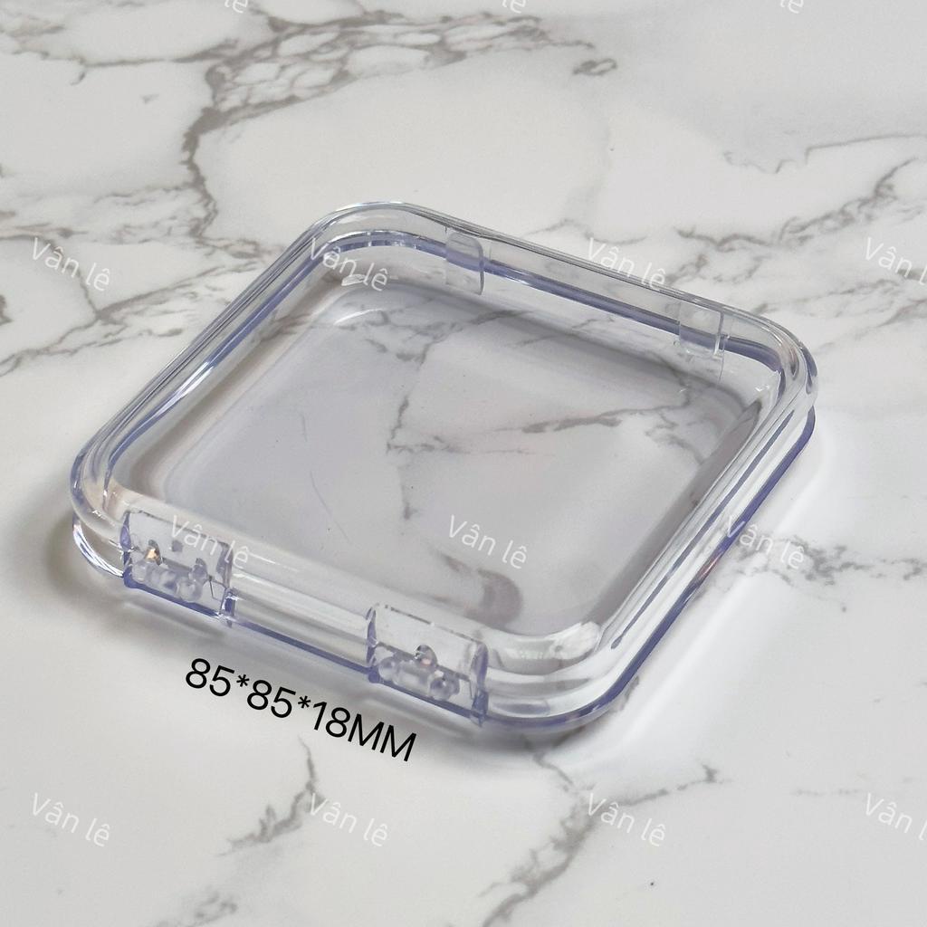 Hộp nail box mẫu hình vuông trong suốt nắp đạy | Shopee Việt Nam
