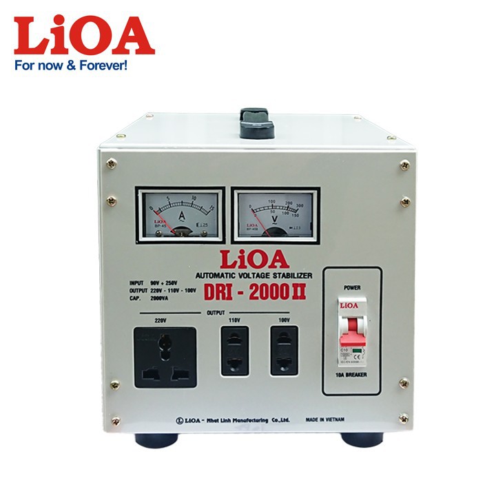 ỔN ÁP LIOA DRI 2000II 2KVA,BIẾN THẾ 200V XUỐNG 110V DẢI ĐIỆN 90V-250V | Shopee Việt Nam
