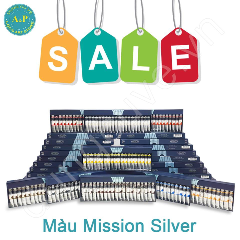 [Lộc'art Store]Màu nước Mission Silver Class Hàn Quốc màu sáng và trong ...