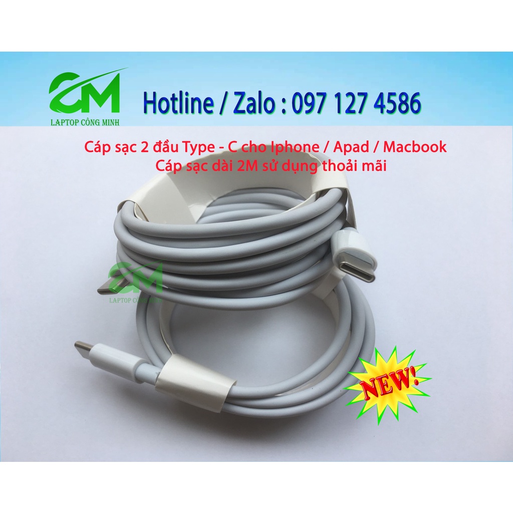 Dây Sạc Type C to Type-C dùng cho macbook pro air M1 2016 2017 2018 ...