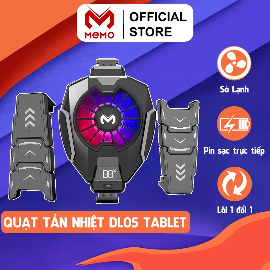 Bộ tản nhiệt cho máy tính bảng MEMO DL05 lPad công nghệ sò lạnh led rgb ...