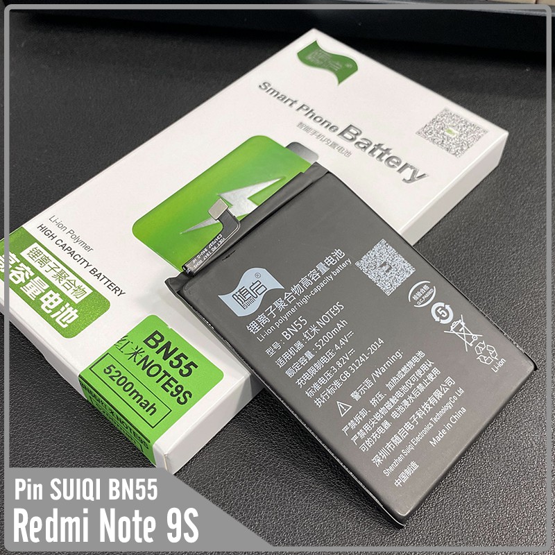 Pin Suiqi Li-ion thay thế cho Xiaomi Redmi Note 9S BN55 5200mAh ...