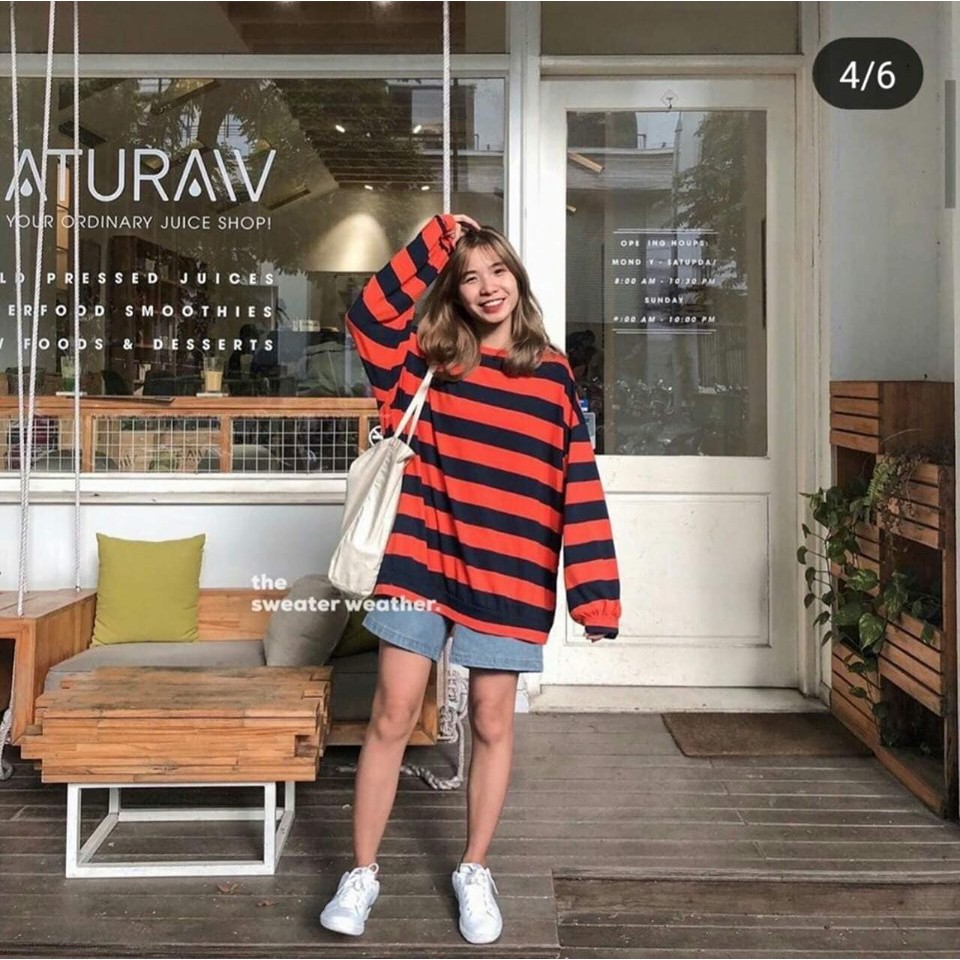 SWEATER TAY PHỒNG FORM OVERSIZE | Shopee Việt Nam