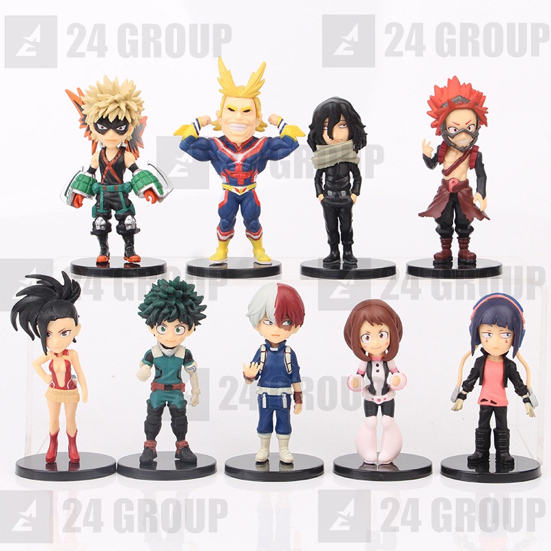 [8cm] Bộ 9 nhân vật Chibi anime Boku no my HERO ACADEMIA jiro Todoroki ...
