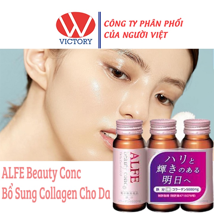 Alfe Beauty Conc - 1 Hộp 10 lo x 50ml - Hỗ Trợ Đẹp Da & Bổ Sung Collagen - Victory | Shopee Việt Nam