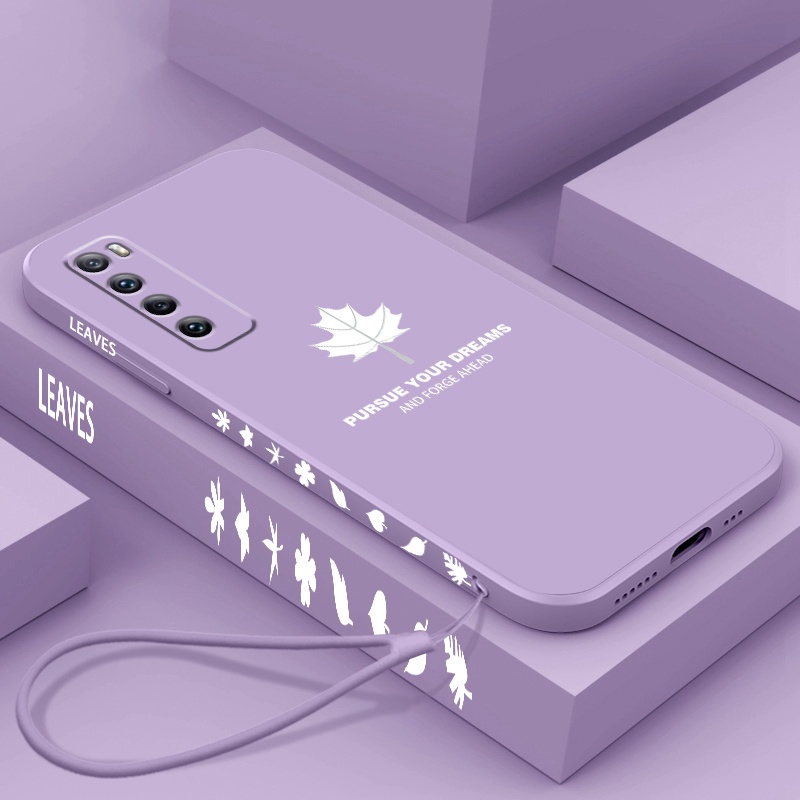Ốp Điện Thoại Silicon Dẻo Hình Lá Phong Có Dây Rút Cho Huawei Nova 7 ...