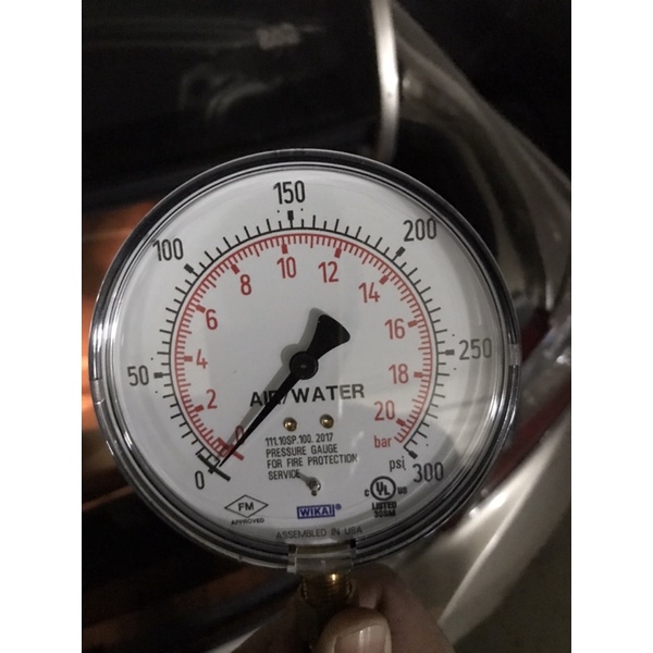 Đồng hồ áp WIKA Type 111.10SP Fire Sprinkler Pressure Gauge 0-300 PSI ...