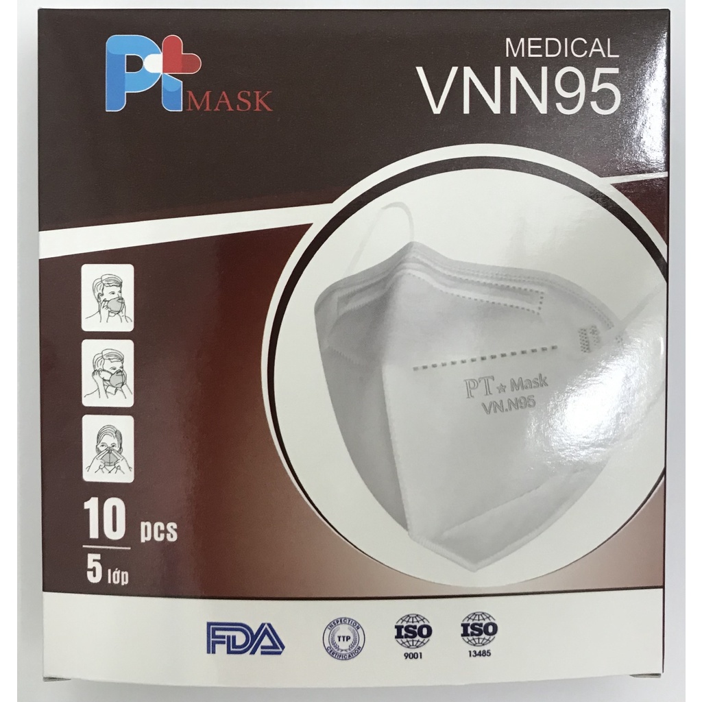 Khẩu trang PT Mask VNN95 5 lớp [Hộp 10 cái] | Shopee Việt Nam