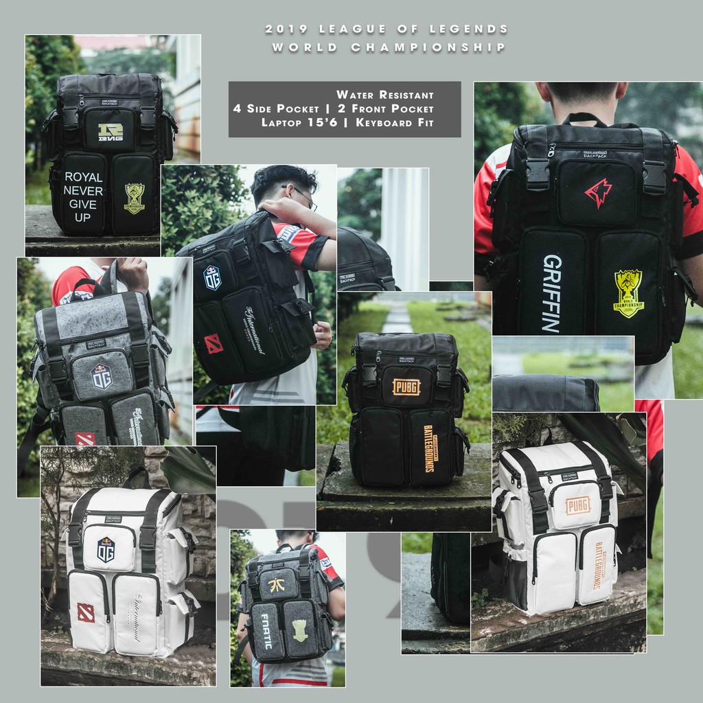 Balo World Championship 2019 Backpack ( SKT , Griffin , RNG , G2 , OG , DOTA2, FNC , C9, PUBG ...